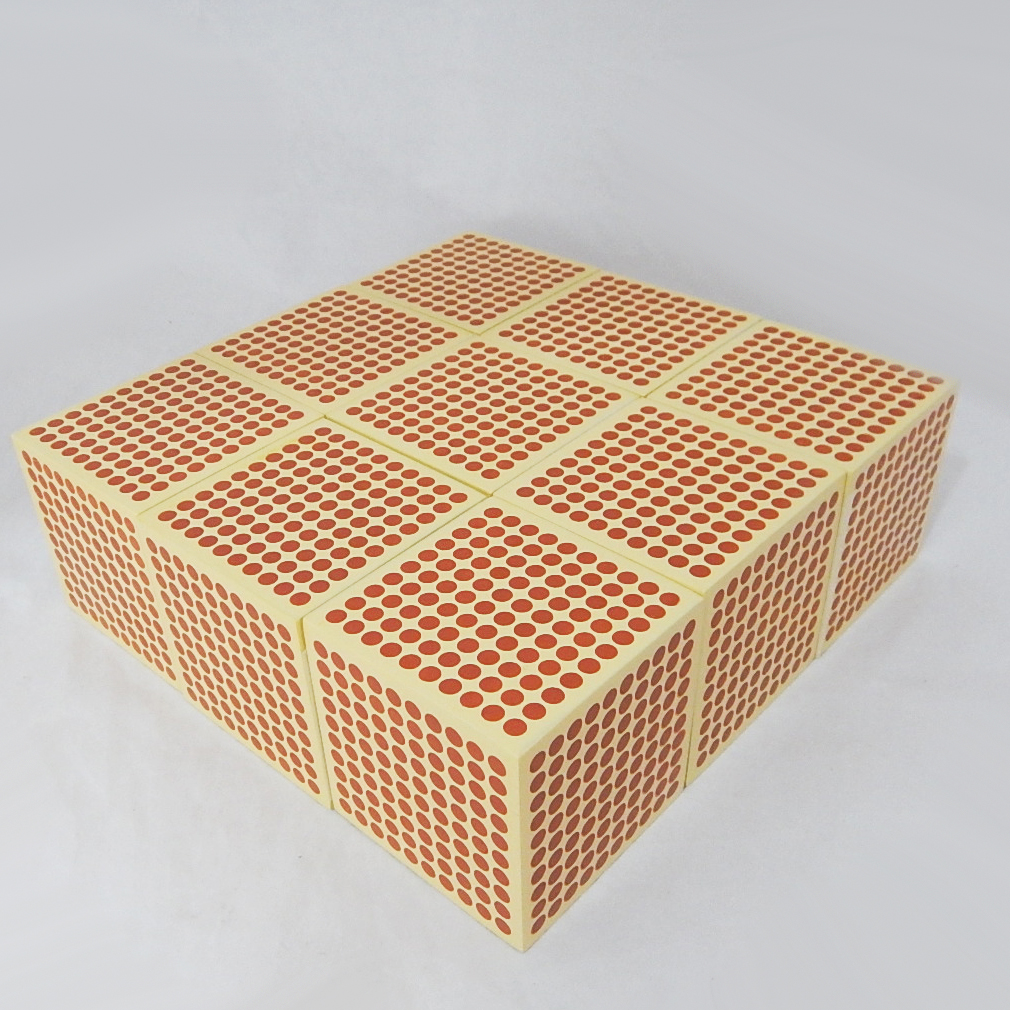 จัตุรัสหลักพันจำนวน 9 ลูก (Wooden Cube of 1000) - AlterAce