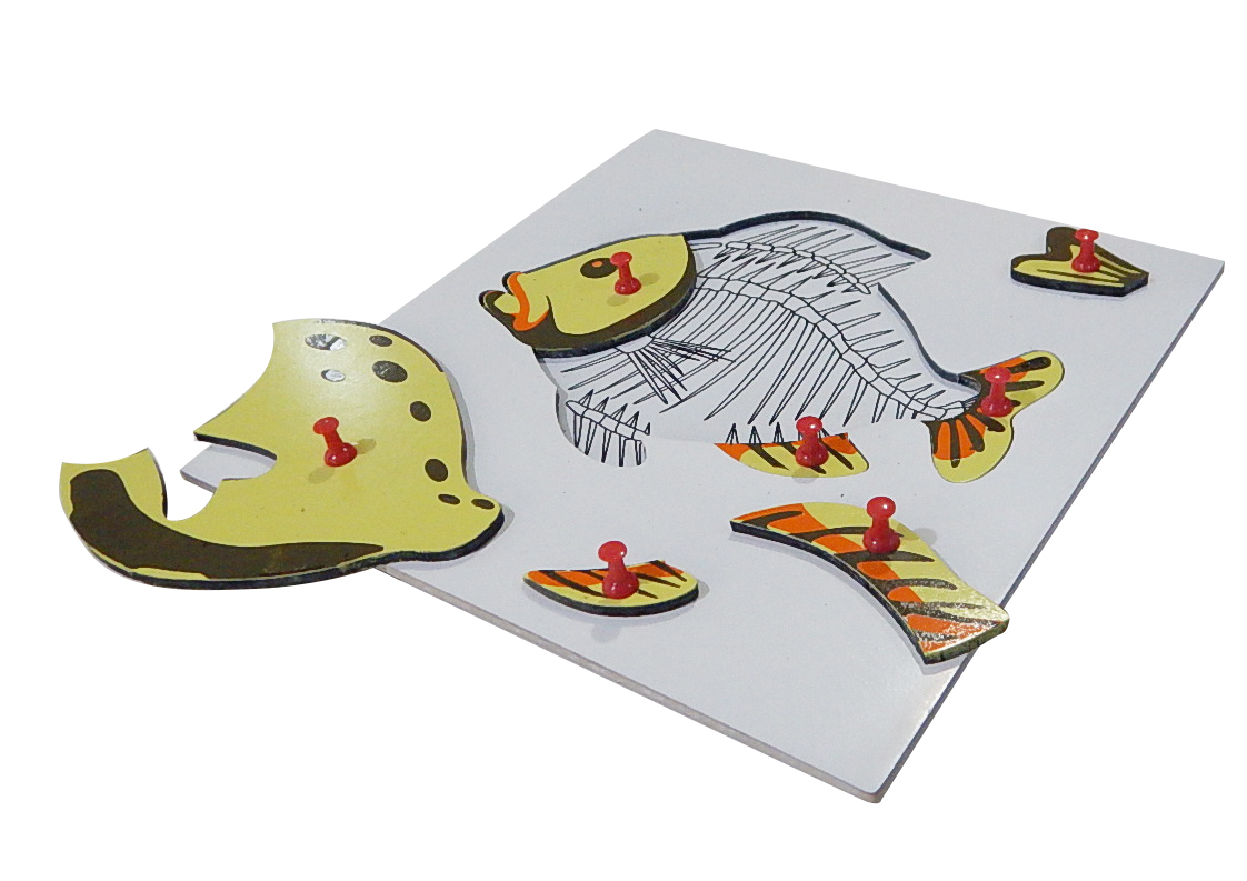 แผ่นต่อภาพรูปโครงกระดูกปลา (Fish skeleton Puzzle) - AlterAce